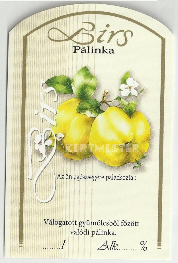 Pálinka üveg címke birs II 10 db/cs - Pálinkás üveg címke II - Agropolisz Pálinka üveg címke birs II 10 db/cs - Pálinkás üveg címke II - Agropolisz